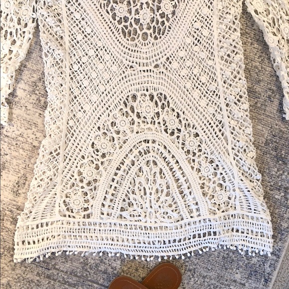 JEASONA | Swim | Jeasona White Crochet Lace Bathing Suit Coverup | Poshmark